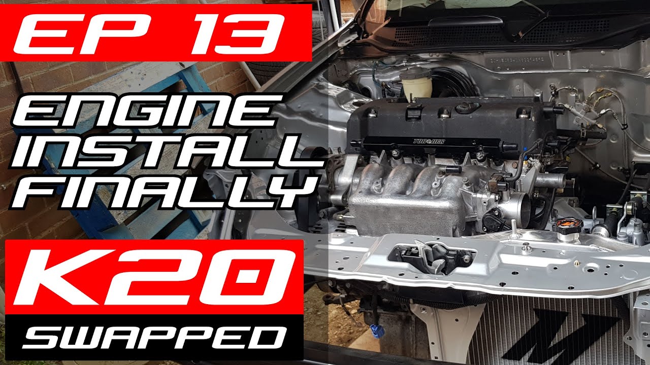 K Swap Honda Civic EJ9 Project - Episode 13 Getting the engine in ...