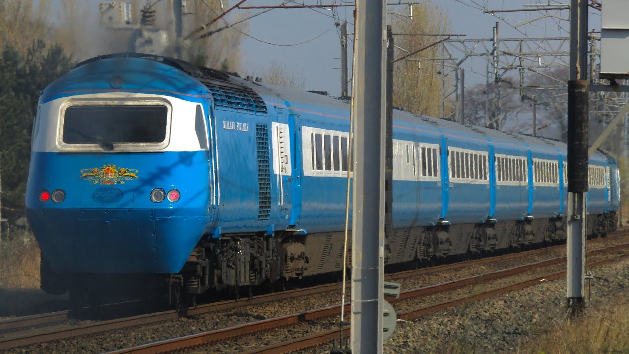 Class 43 Intercity 125 HST Midland Pullman passing through Hest Bank ...