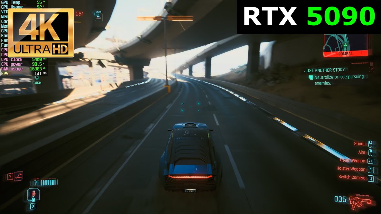 Cyberpunk 2077 - RTX 5090 MSI Vanguard - 4K Path Tracing - YouTube