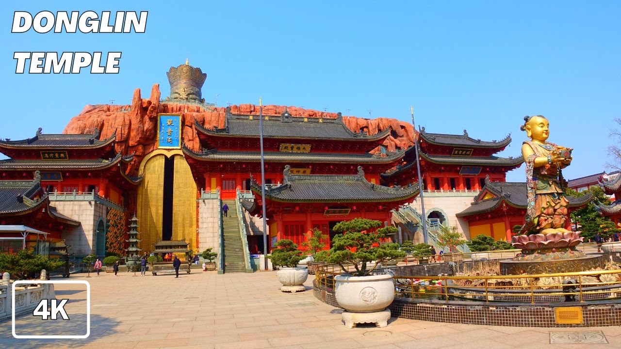 [4K] Shanghai Walk in Donglin Temple, Jinshan | Shanghai Spring Walking ...