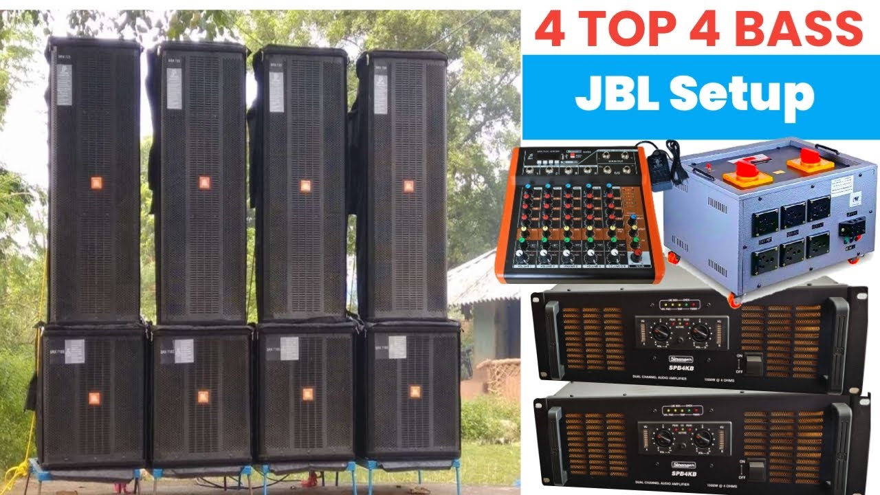 JBL 4 Top 4 Bass Setup 🔥 | Shaadi & DJ Program King 👑 - YouTube