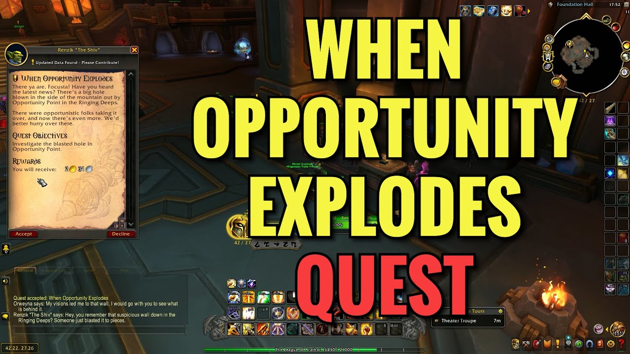 When Opportunity Explodes Quest, (Undermine Starting Quest) (WoW TWW ...