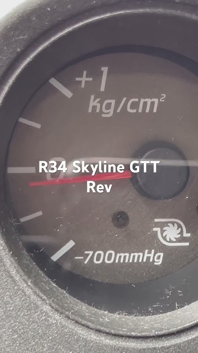 R34 Skyline GTT RB25DET Neo turbo gauge. - YouTube