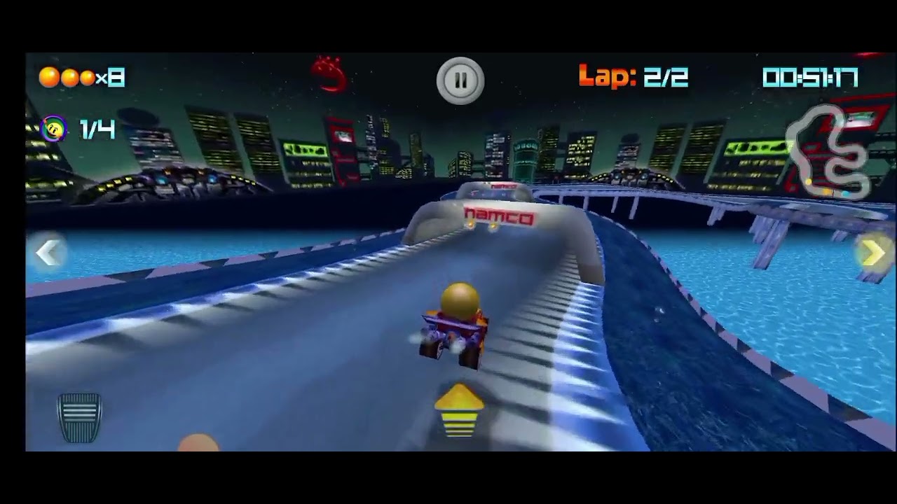Pac-Man Kart Rally Night Ride Normal Race Items WR 1:29.99 - YouTube