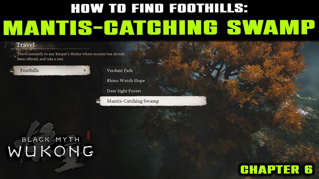 Mantis-Catching Swamp Location Shrine | Foothills | Chapter 6 | Black ...