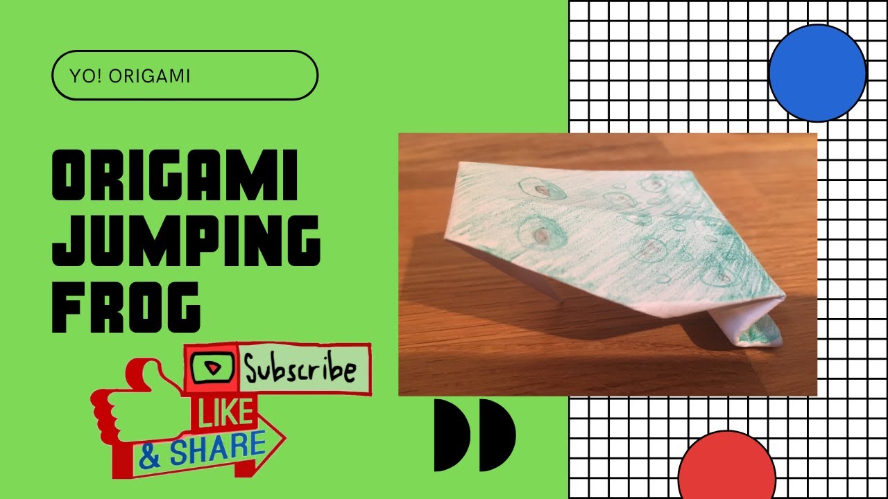 JUMPING FROG ORIGAMI - How to Make an Easy Origami Jumping Frog for ...