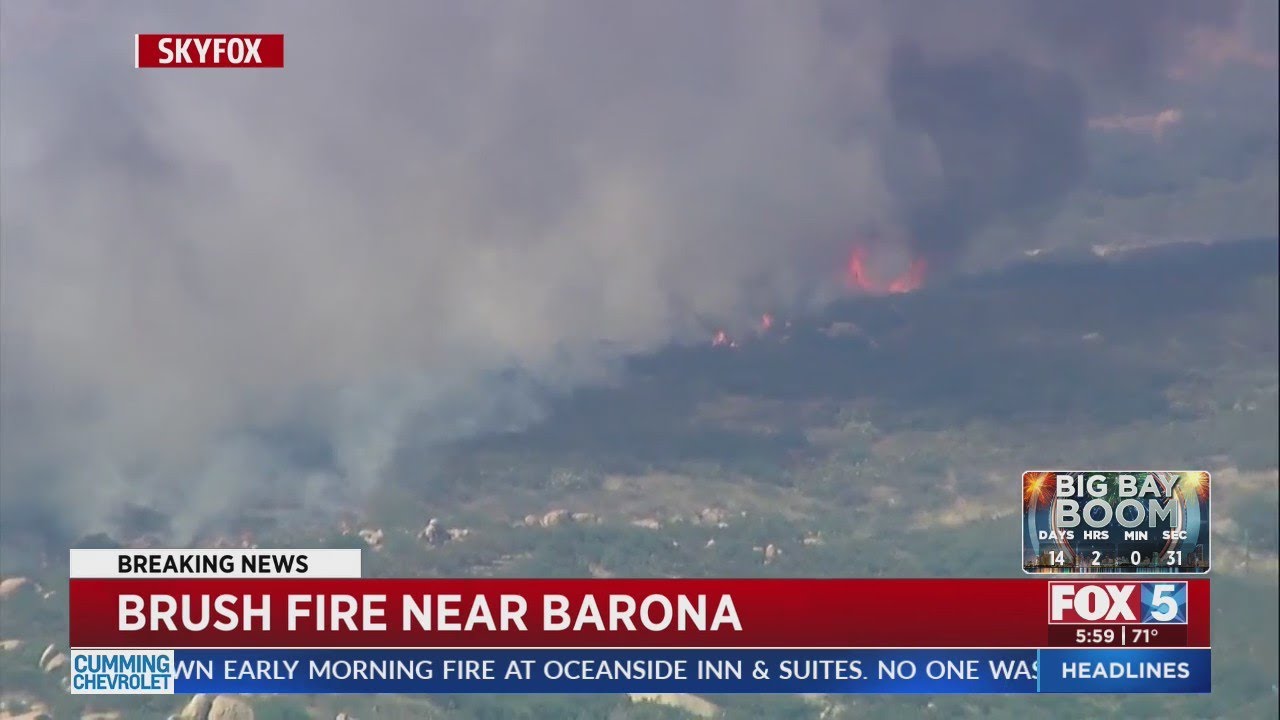 Brush Fire Near Barona - YouTube
