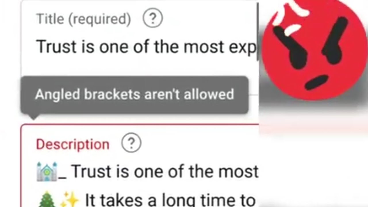 Brackets Aren't Allowed in Your Description In YouTube FIX - YouTube