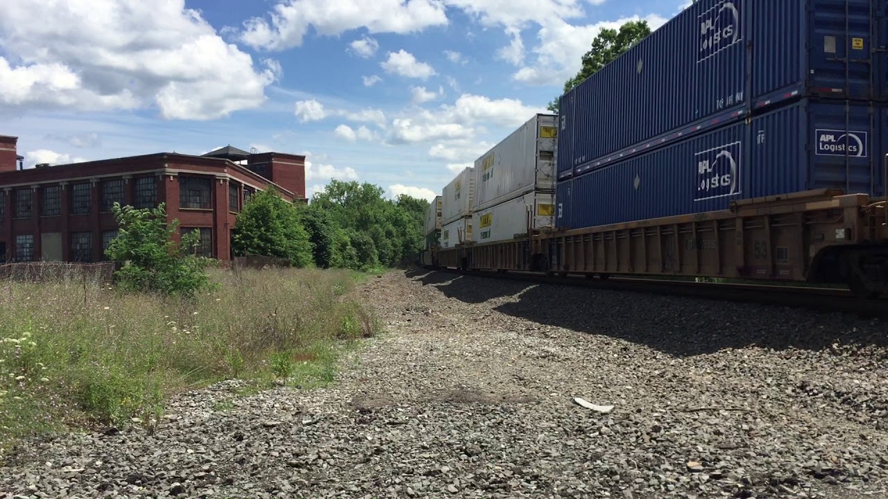 NS 6930, 9265 & 1169 With Westbound Container - YouTube