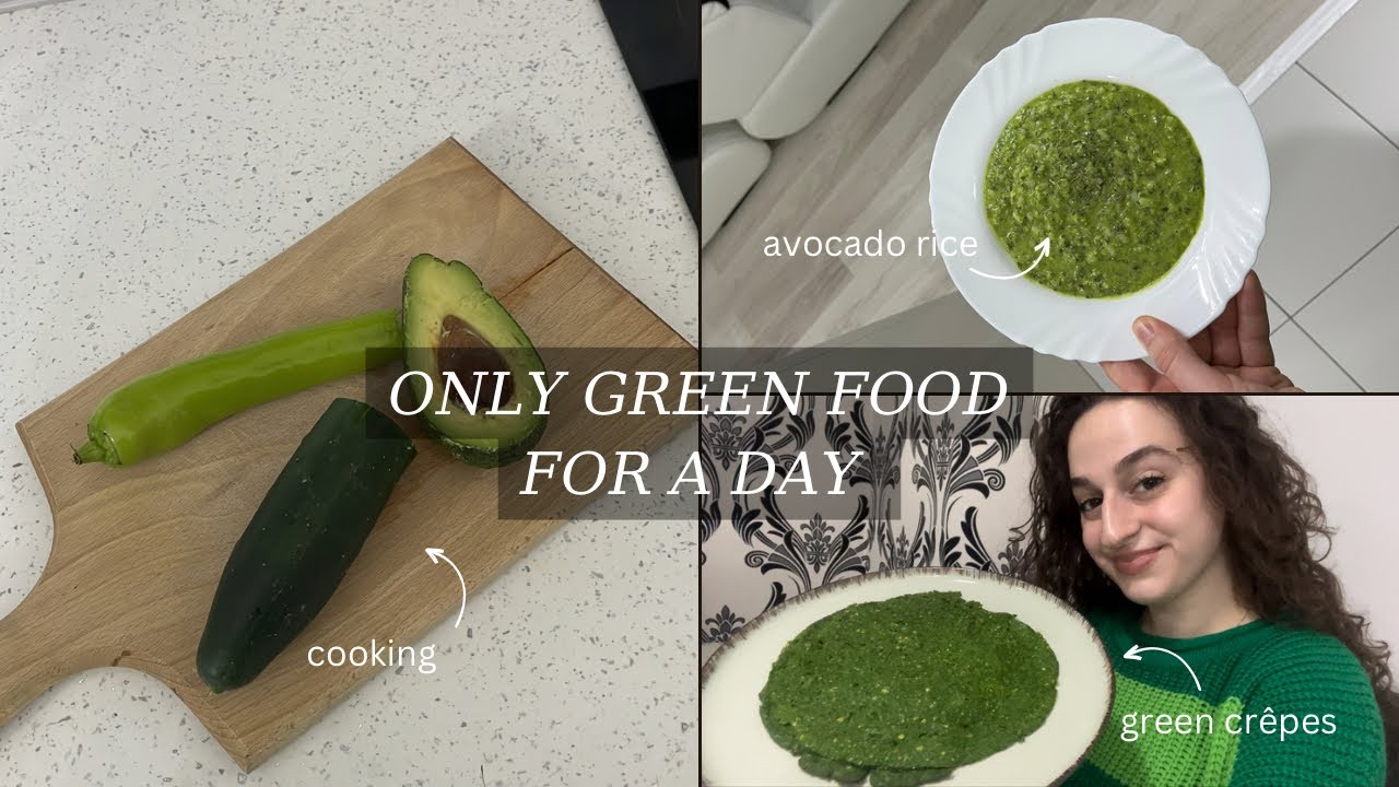Vetem Ushqim te GJELBERT per 24h! 🍏🥑🥒🐸🥦🫑🫒💚 - YouTube