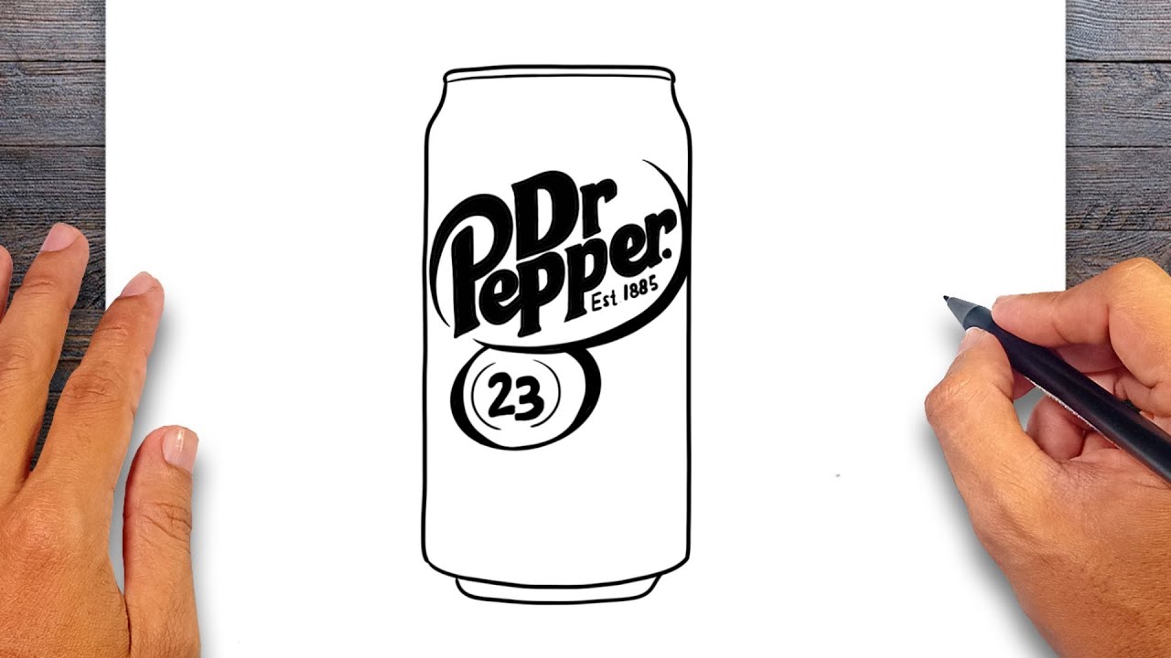 How to draw Dr Pepper - YouTube