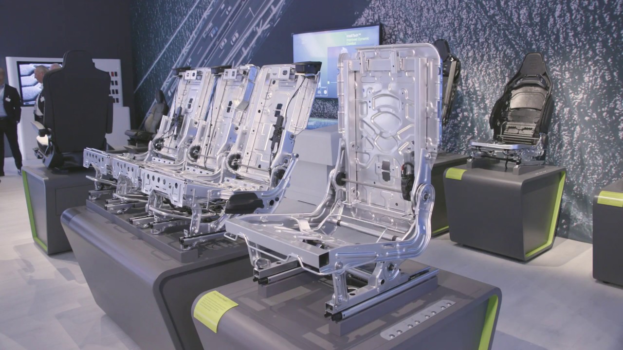 Adient's one-touch folding operation for SUV 2nd row - YouTube