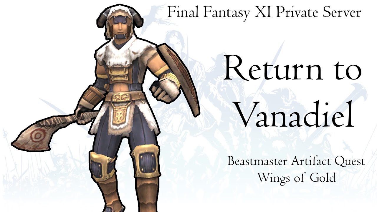 FFXI Beastmaster Artifact Quest AF1 - Wings of Gold - Private Server - YouTube