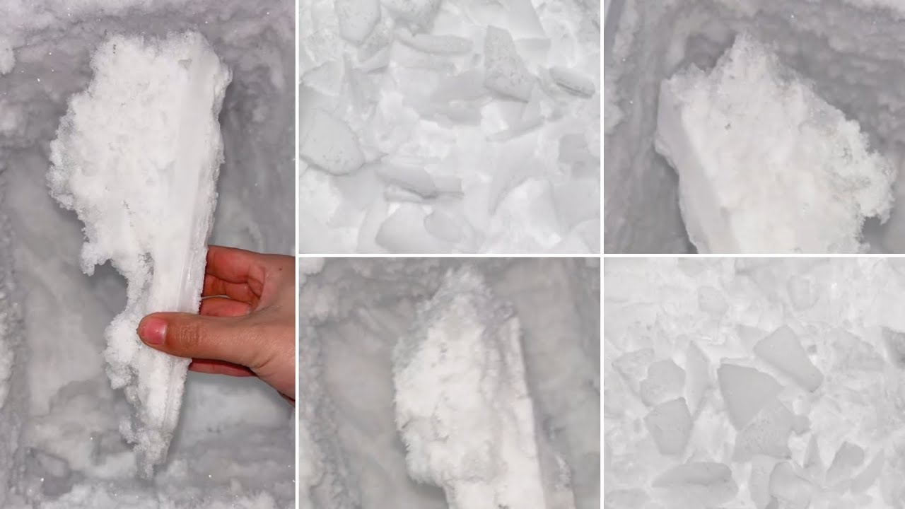 FREEZER FROST EATING / WHITE ICE EATING / SOFT ICE EATING / ASMR - YouTube
