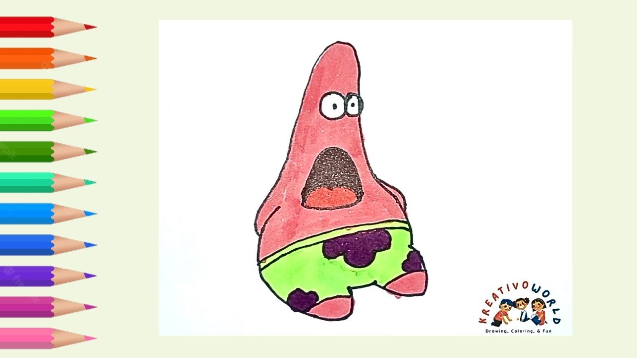 How to draw Patrick | Easy way to draw for kids - YouTube
