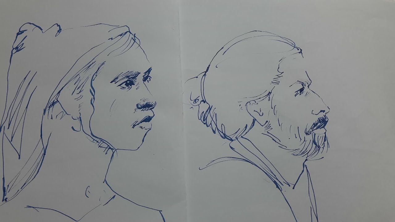 quick sketch tutorial | quick portrait - YouTube