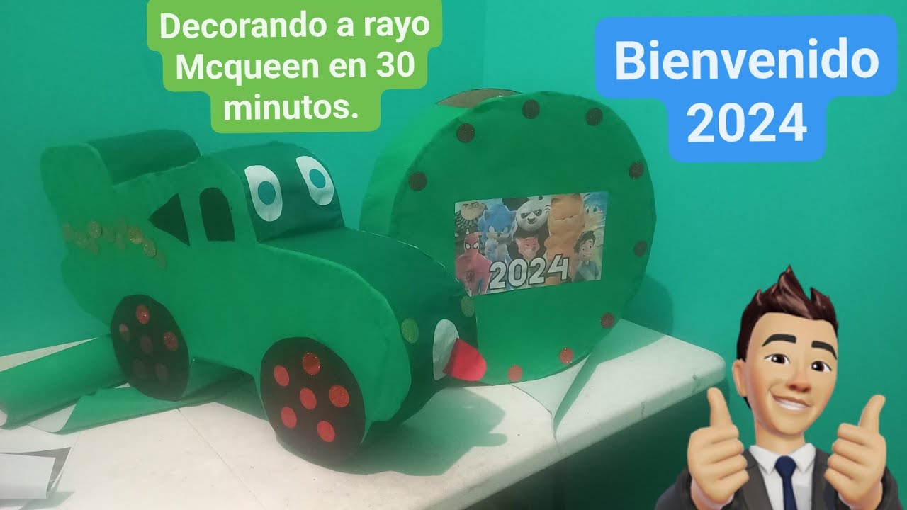 DECORANDO PIÑATA DE RAYO MCQUEEN EN 30 MINUTOS. - YouTube