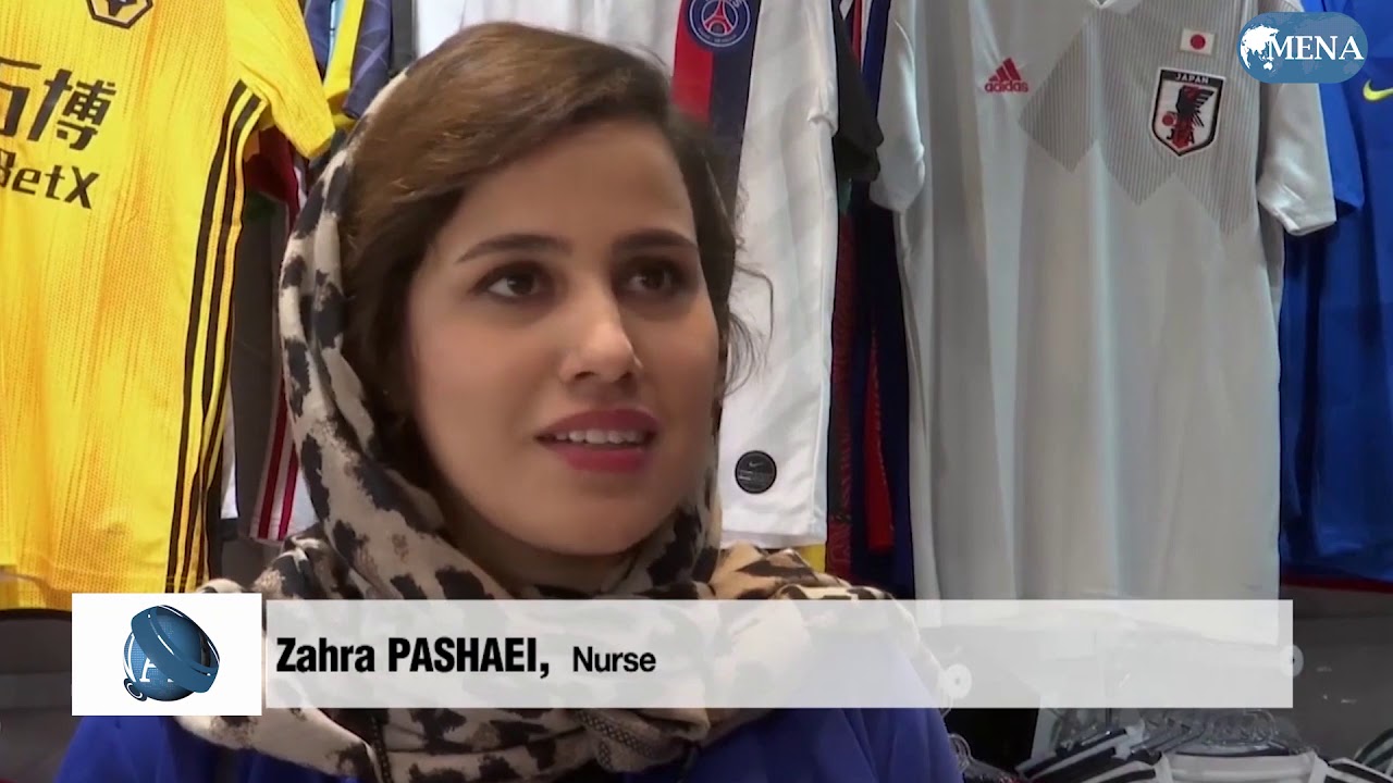 An extraordinary feeling: Iran woman attend football match - YouTube