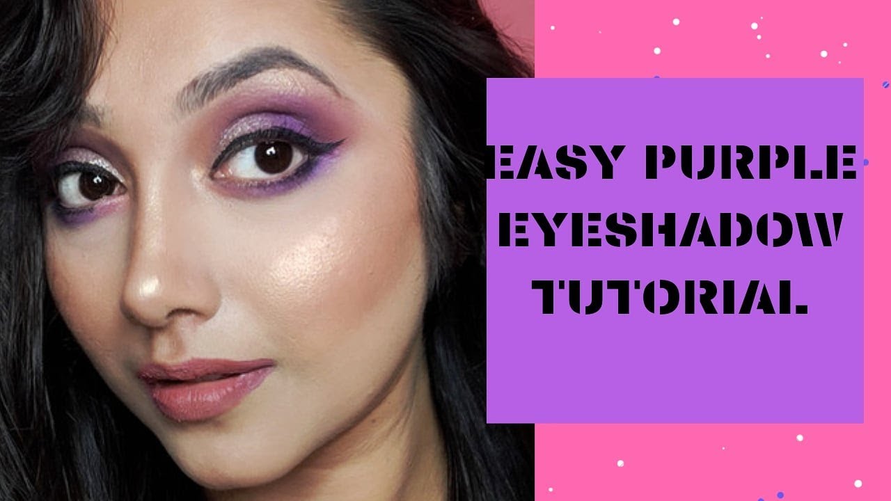 Easy Purple Eyeshadow Tutorial - YouTube