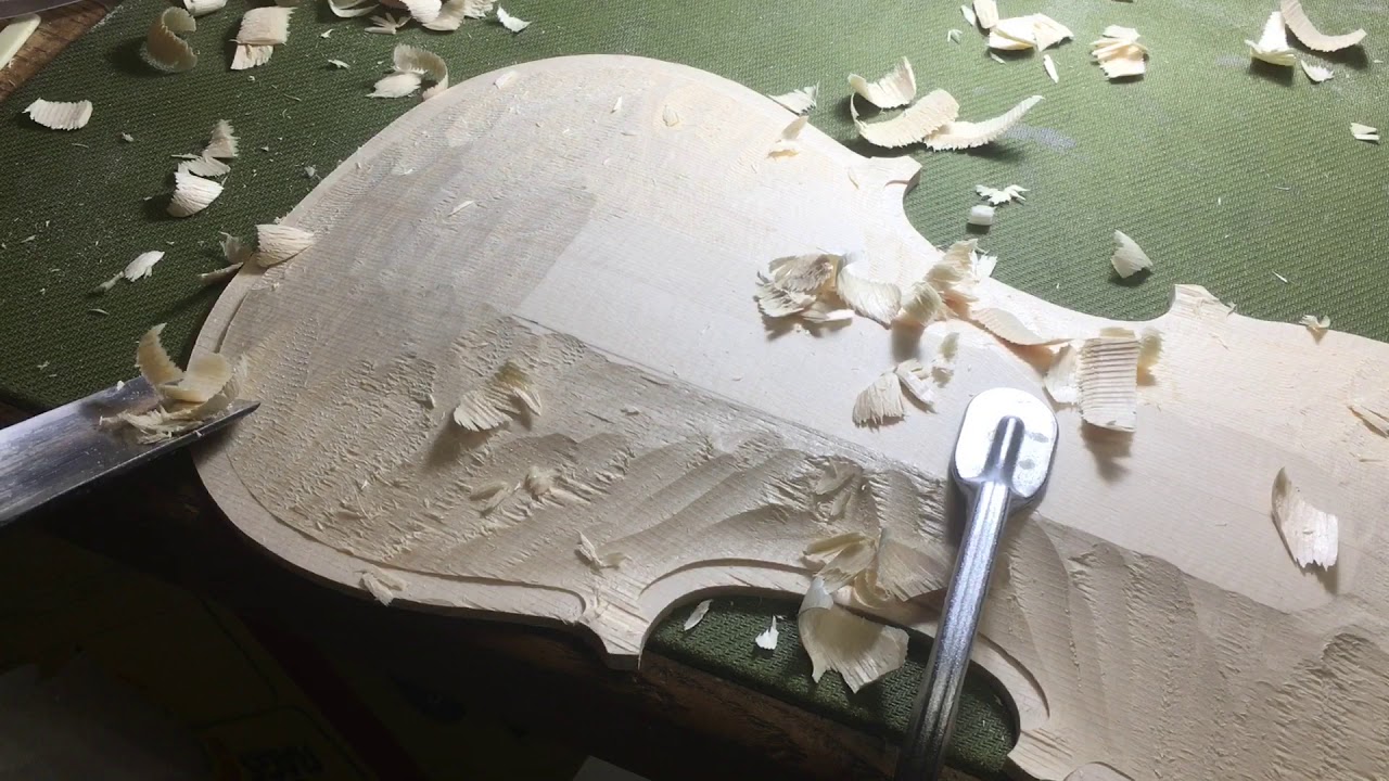 Arching violin top part 2 - YouTube