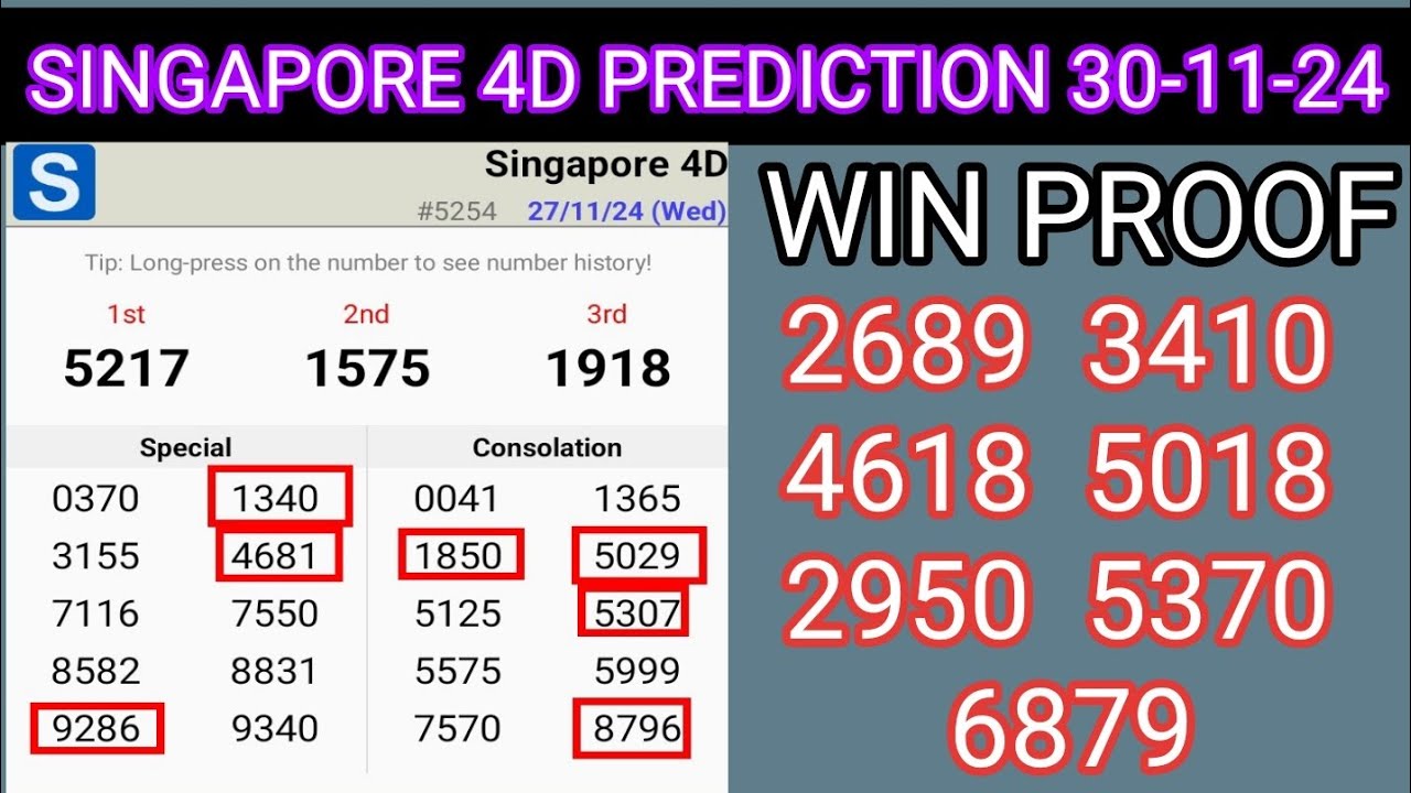 30-11-2024 Singapore Pools 4d chart | Singapore Pools 4D Prediction || SGP 4D CHART WIN PROOF ...