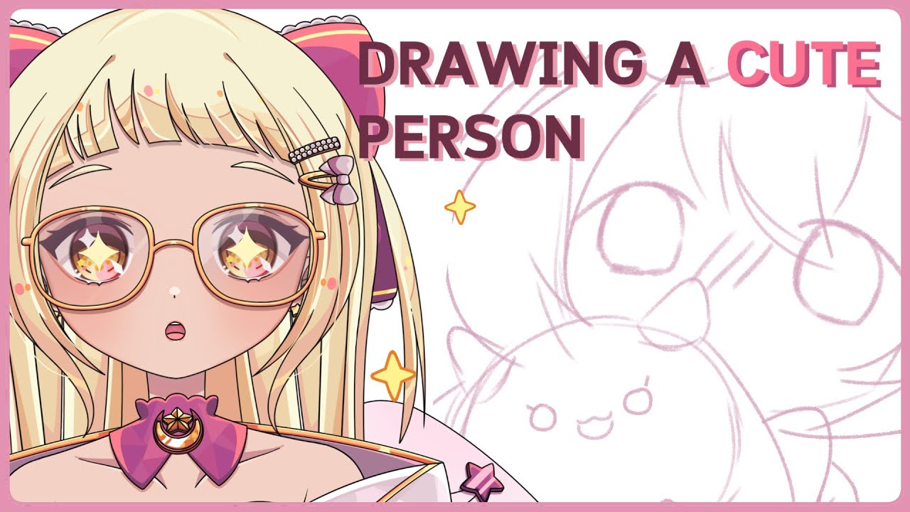 DRAWING A CUTE PERSON ♡ - YouTube