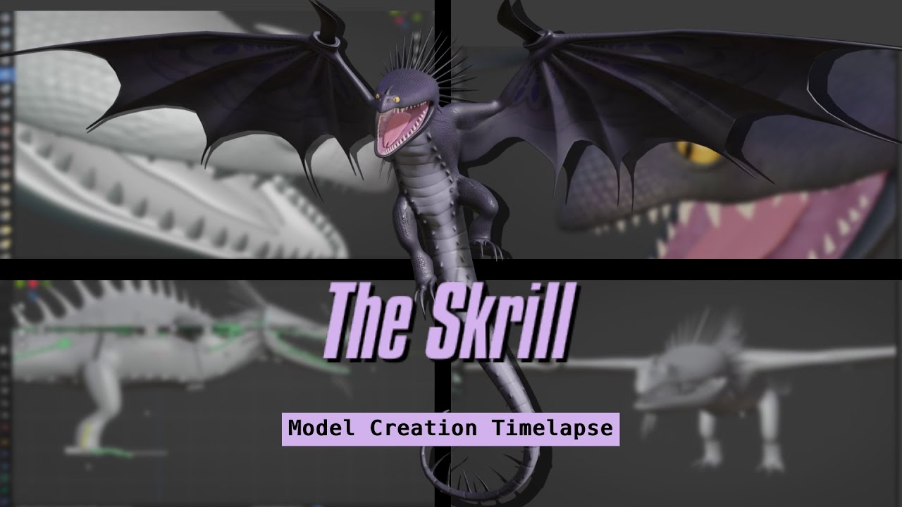 Skrill | 3D Blender Model | Creation Timelapse - YouTube
