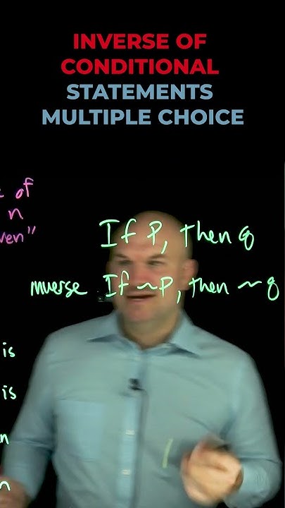 Inverse of conditional statement Multiple choice - YouTube