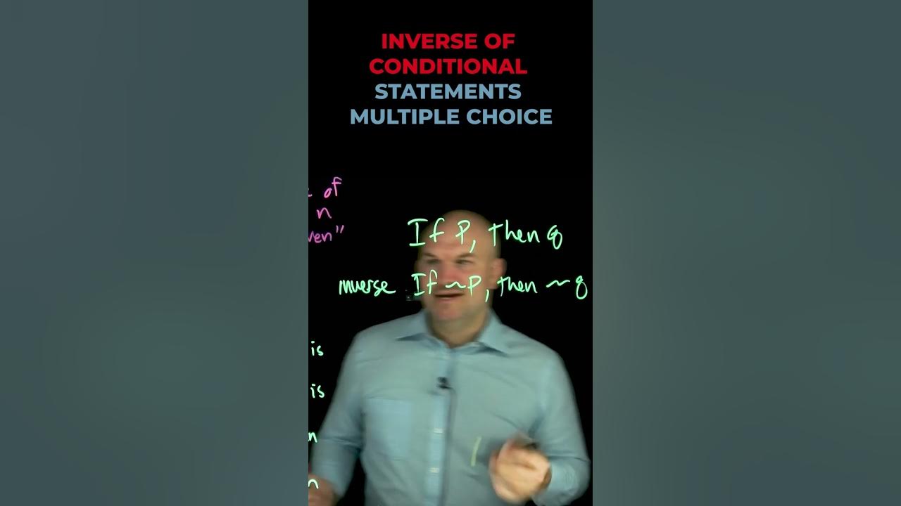 Inverse of conditional statement Multiple choice - YouTube