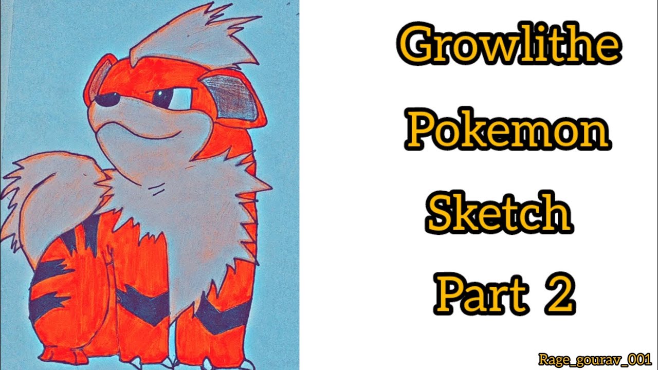 How to make growlithe sketch #ytshorts #shorts #yt gourav drawing # ...