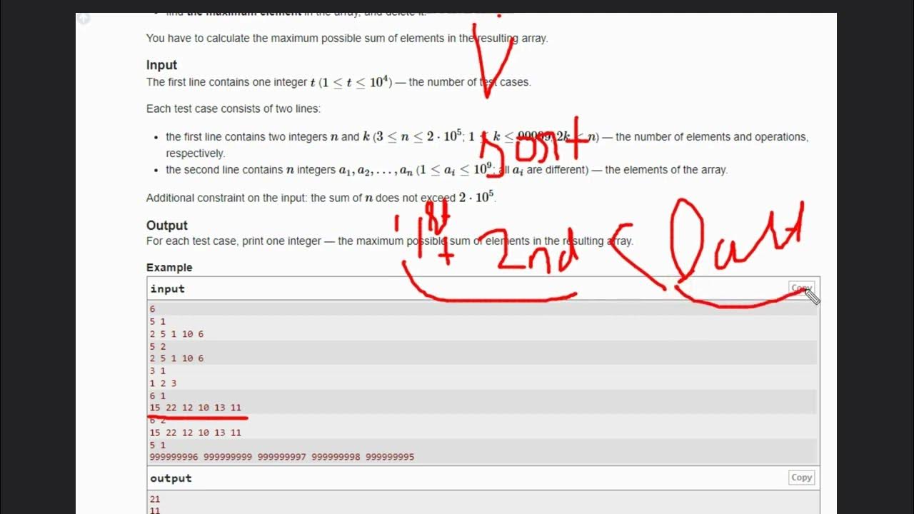 B Maximum Sum Educational Codeforces Round 148 Rated For Div 2 Codeforces Solution Youtube