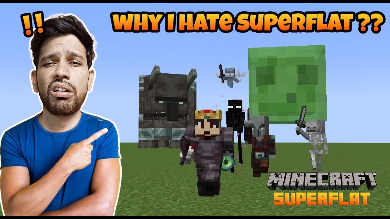 Beating Enderdragon & Slimes 😡 in SUPERFLAT | Minecraft - YouTube