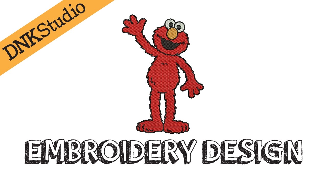 Elmo Machine Embroidery Design - YouTube