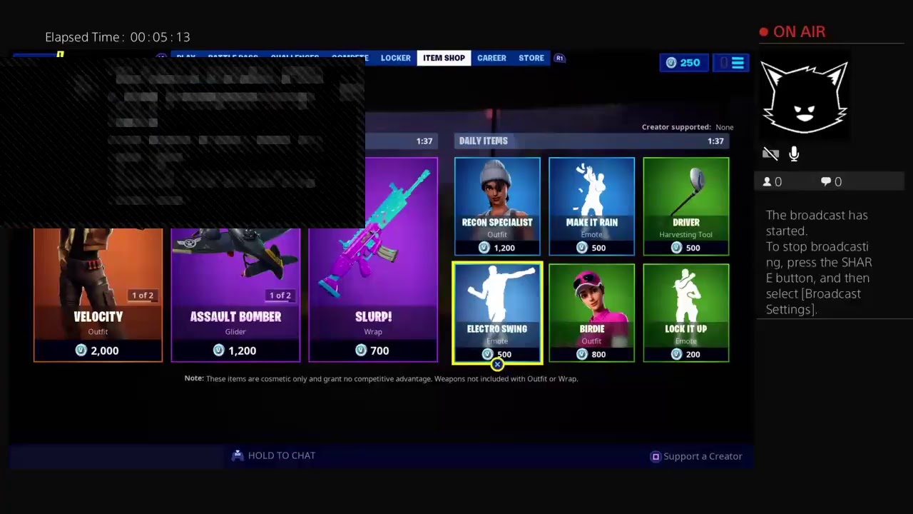 Fortnite LIVE Item shop - YouTube