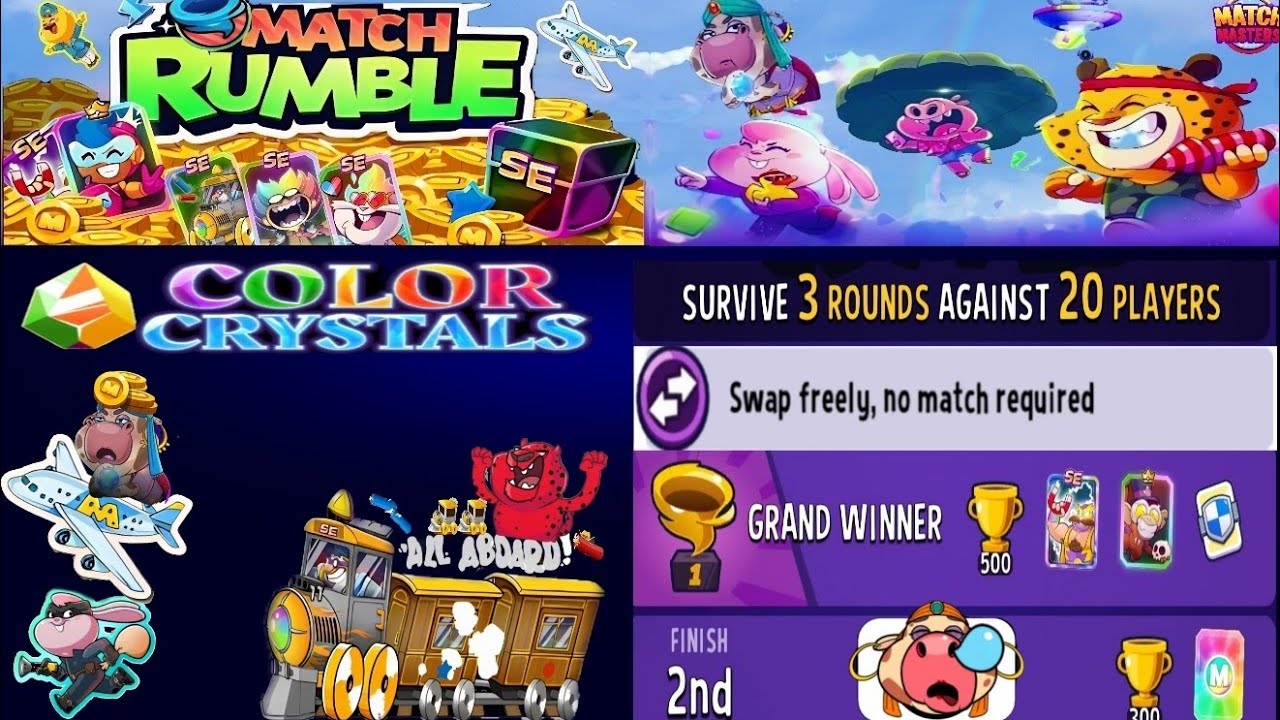 Match Rumble 20 Players Color Crystals | SE Train 🚆 | Match Masters ...