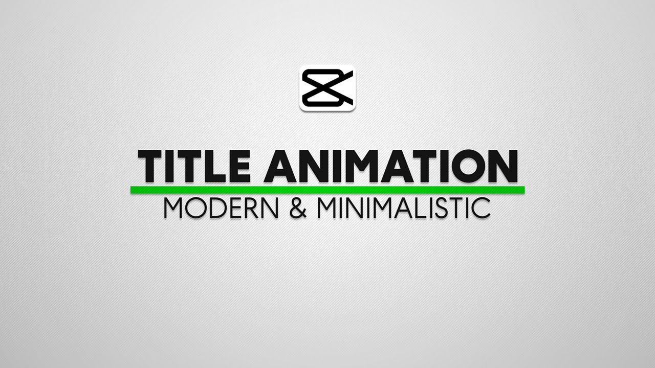 Create Modern & Minimalist Title Animations in CapCut for FREE - YouTube