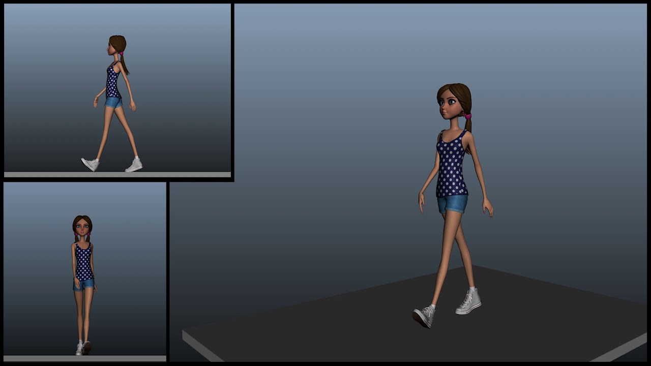 Jasmine walk cycle - YouTube