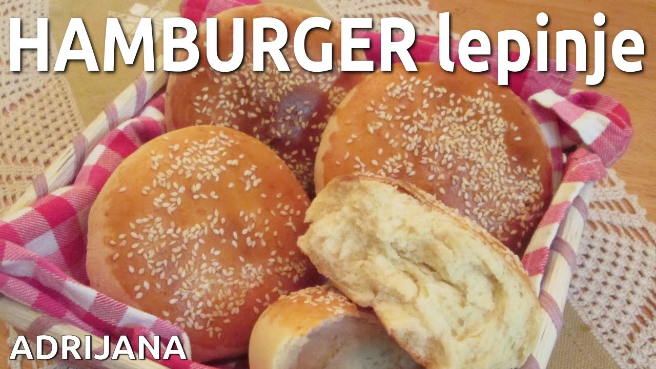 Domaće BURGER - HAMBURGER lepinje - YouTube