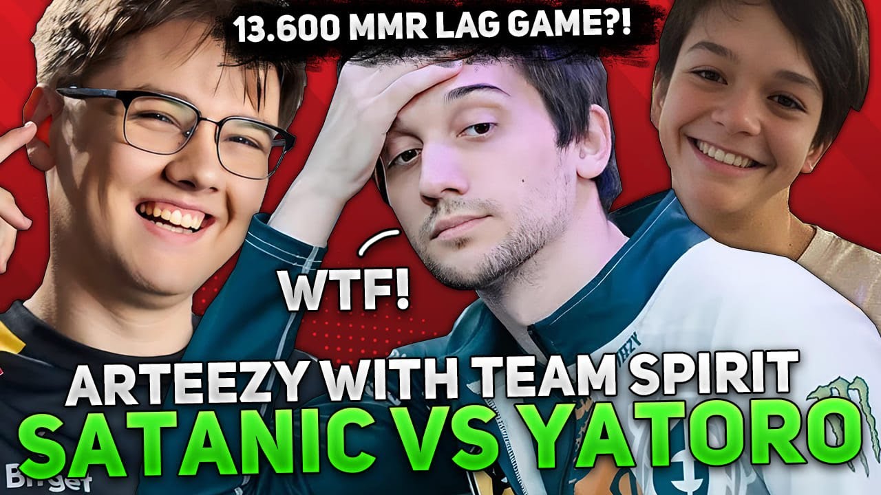 13.600 MMR LAG GAME?! ARTEEZY IS SHOCKED BY THIS GAME! RTZ with TEAM ...