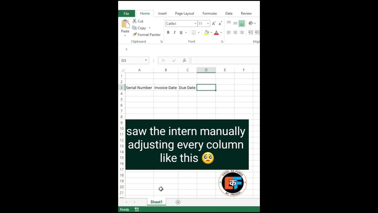 Excel Interview Text Automatically Adjusting Every Column Excel Vbaexcel Excelsolutions Vba