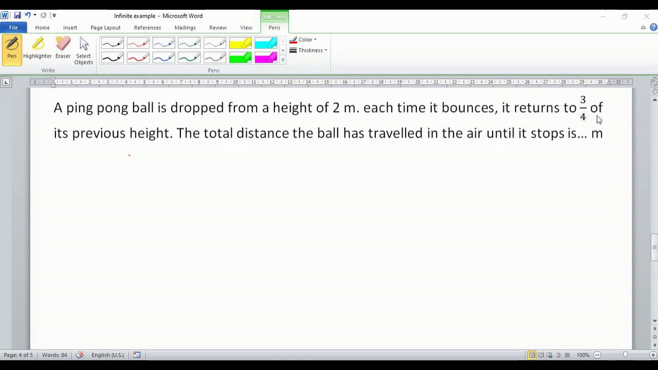 Example Of Applied Problems Of Infinite Sum Formula YouTube