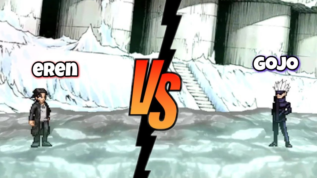 Eren Vs Gojo jujutsu kaisen x attack on titan fights / mugen - YouTube