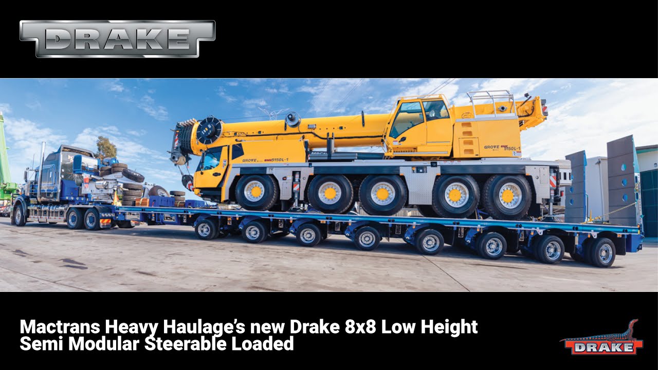 Mactrans Heavy Haulage's new Drake 8x8 Low Height Semi Modular ...