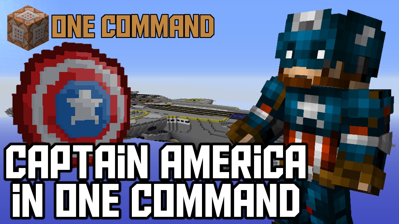 Minecraft: Captain America in One Command - YouTube
