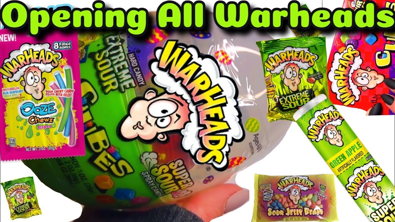 New Warheads Candies Extreme Hard Sour Candy OOZE Chewz Ropes Sour ...