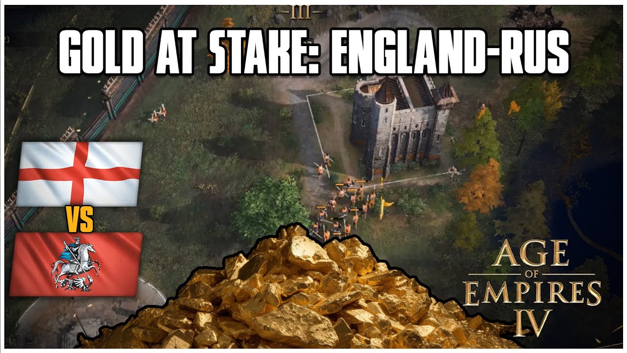 Gold at Stake: England-Rus Tactics | Age of Empires 4 - YouTube
