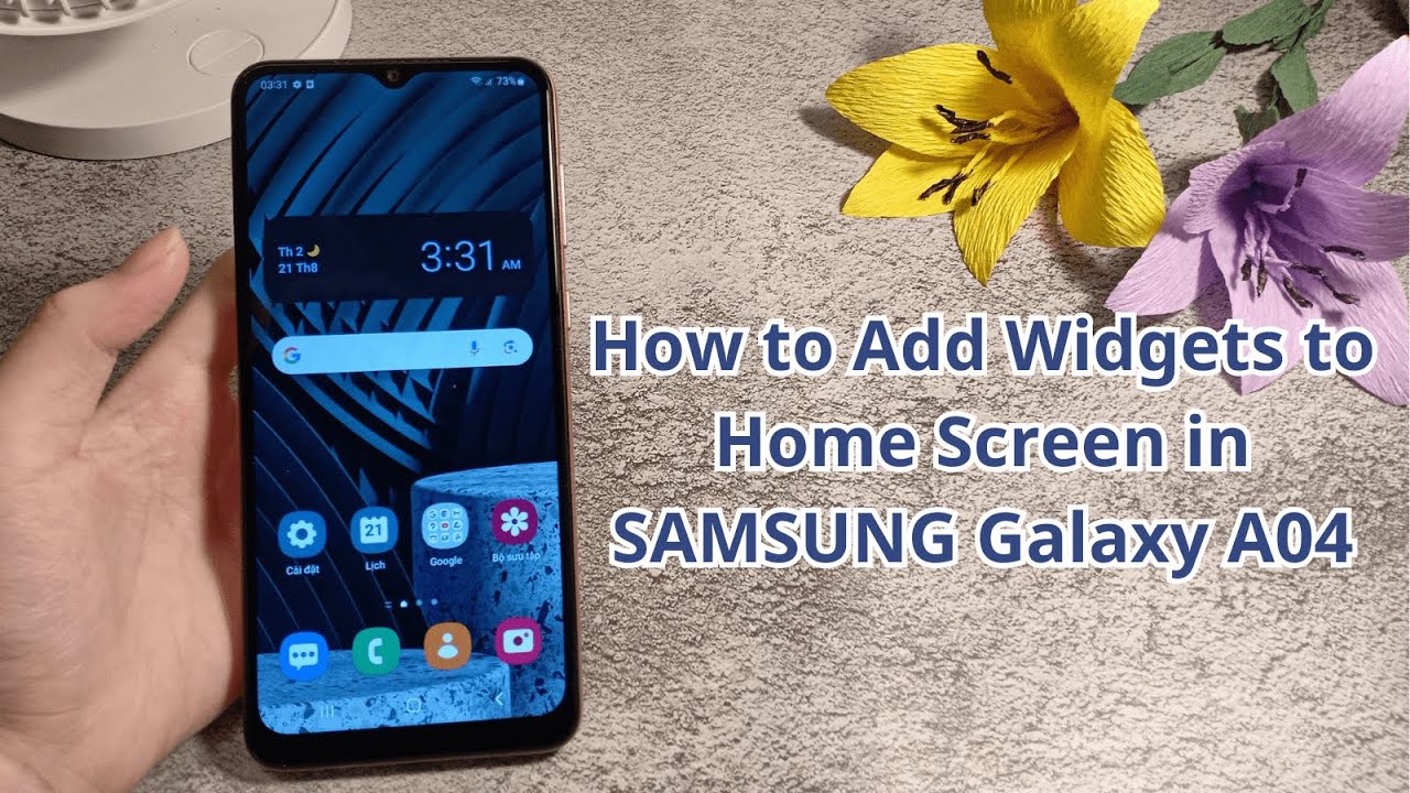 How to Add Widgets to Home Screen in SAMSUNG Galaxy A04 - YouTube