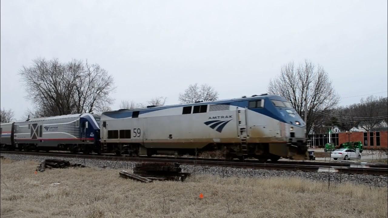 Amtrak P42 59 Leads the Missouri River Runner train 319 at Pacific, MO - great K5LA - YouTube