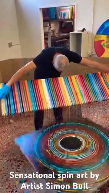 Sensational spin art technique and painting by Artist @SimonBullArt # ...