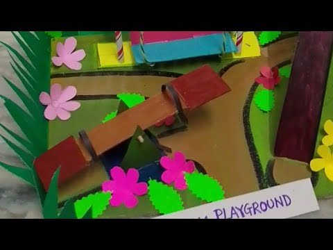 How to make my dream playground craft work model/mini playground model# ...